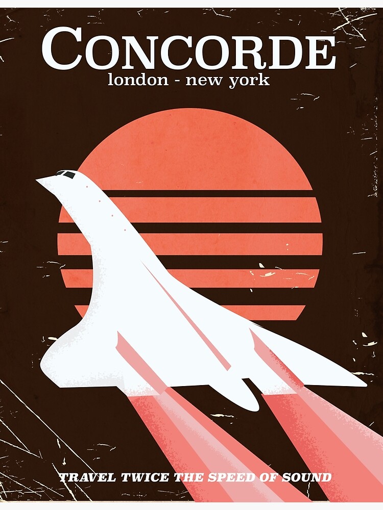 Poster « Affiche de vol du Concorde Vintage 70 », par vectorwebstore ...