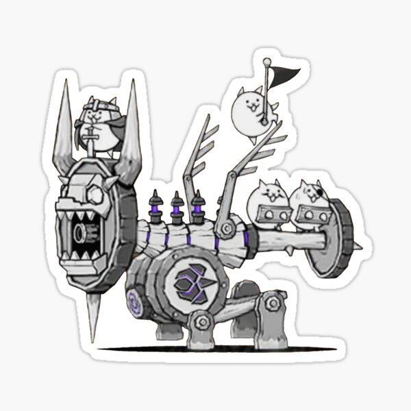 "Battle cats" Sticker by Jonnasushi | Redbubble