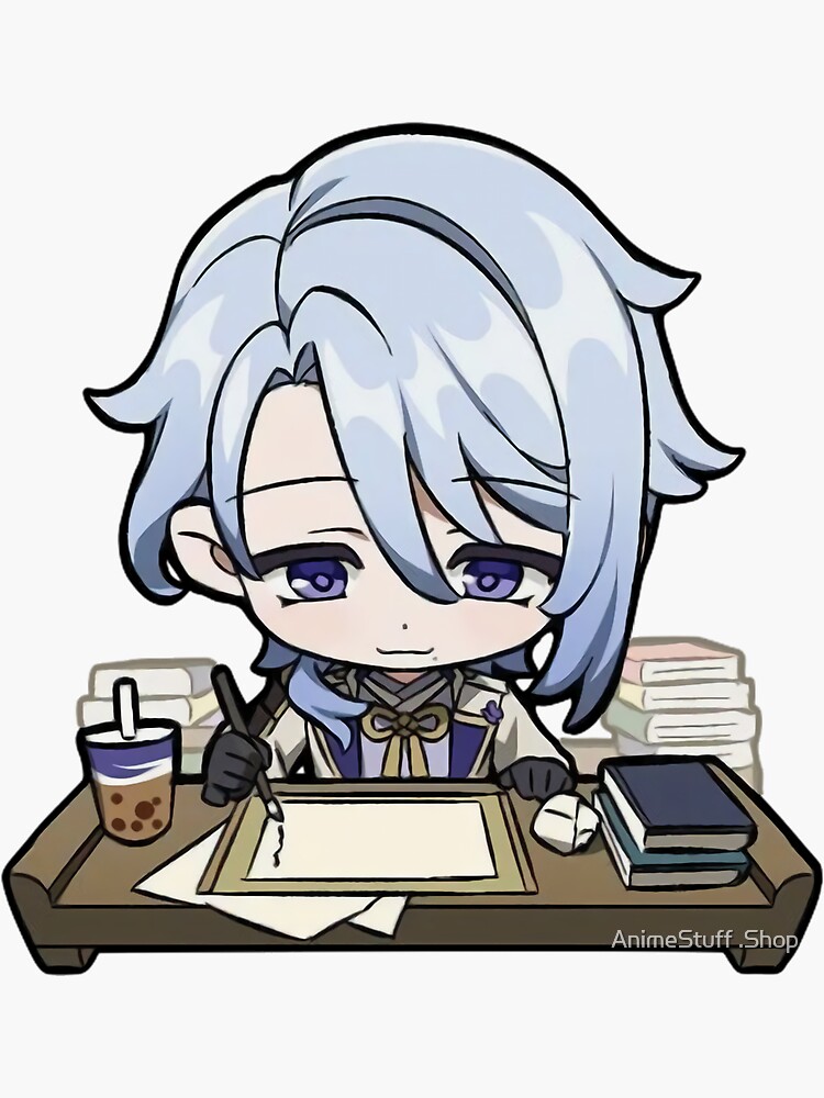 "Chibi art Ayato " Sticker for Sale by ShubhamKhajuria | Redbubble