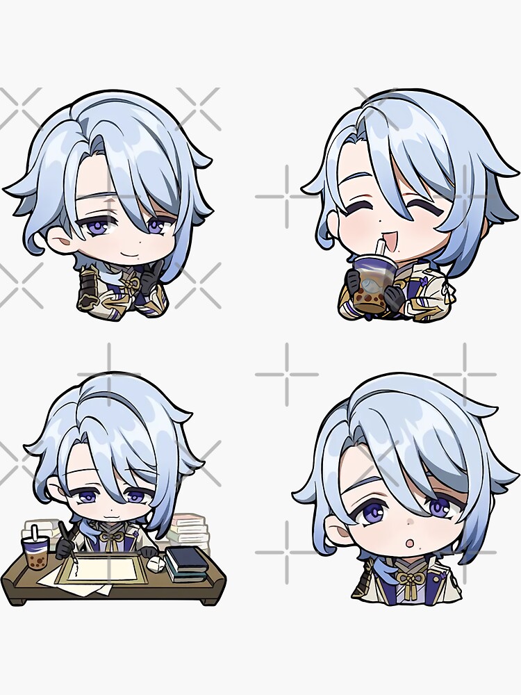 "Ayato :: Kamisato Ayato 3rd Genshin Impact Chibi Stickers Set" Sticker ...