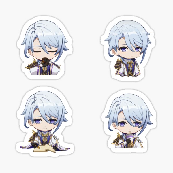 "Ayato :: Kamisato Ayato 4th Genshin Impact Chibi Stickers Set" Sticker ...
