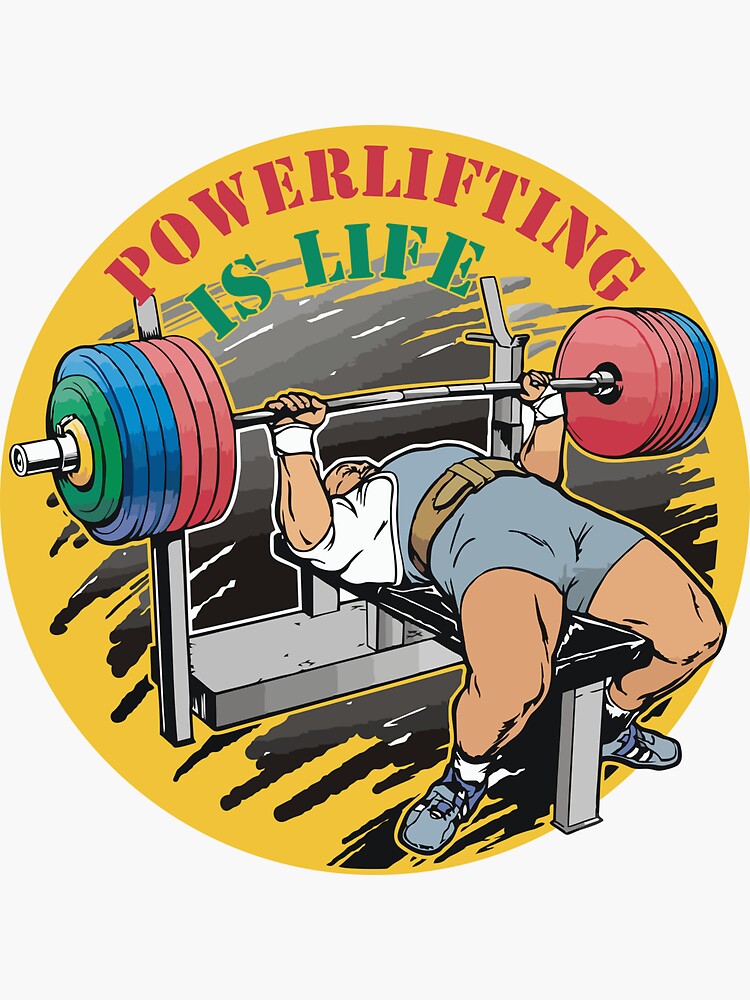 "Powerlifting bench press gift for powerlifter gym training" Sticker ...