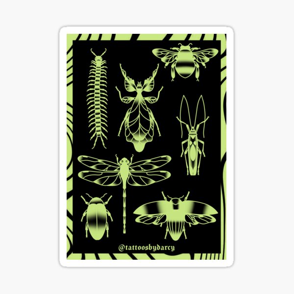 "Bug Poster" Sticker for Sale by drawingsbydarcy | Redbubble