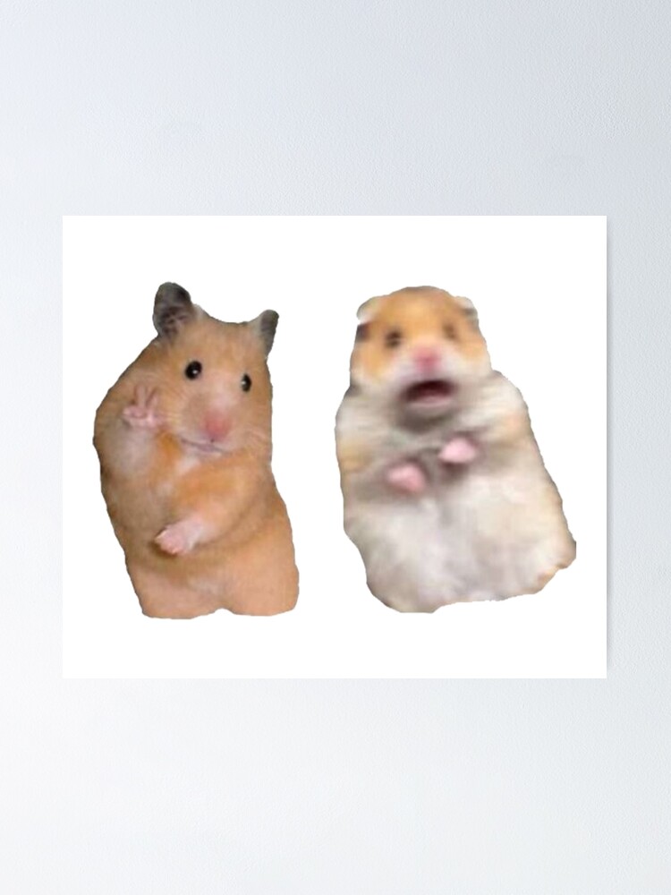 "Peace Sign and Screaming Hamster" Poster by OLMP | Redbubble