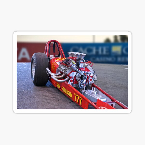 "Vintage 'High Compression' Flat Head Dragster" Sticker by DaveKoontz ...