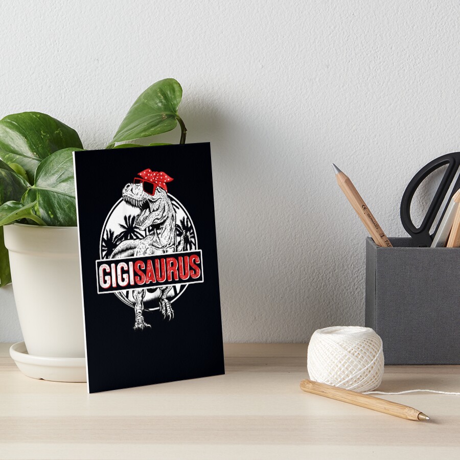 "Gigi Saurus Dinosaur Gigisaurus T Rex Family" Art Board Print by ...