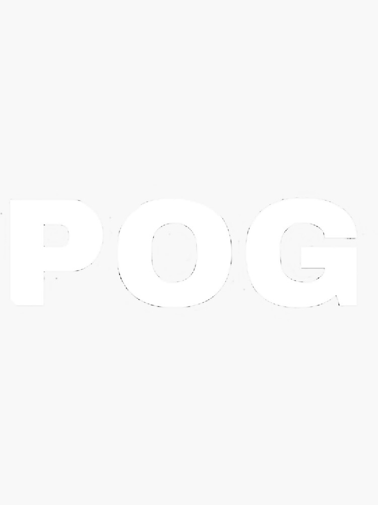 "pog text" Sticker by Jonsteri | Redbubble