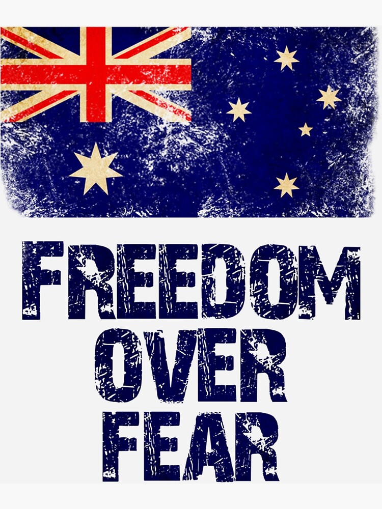 "Freedom convoy Australia - Freedom over fear " Poster for Sale by ...