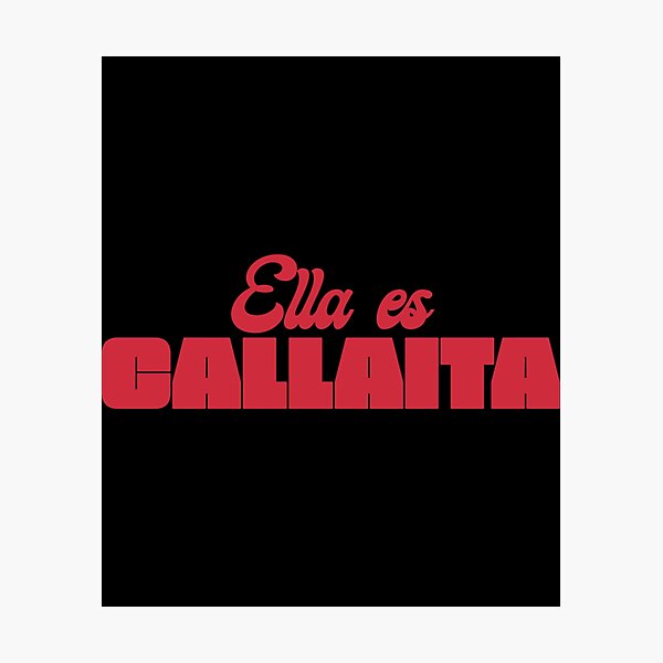 "Ella Es Callaita, Lyrics, Bad Bunny, Red " Photographic Print for Sale ...