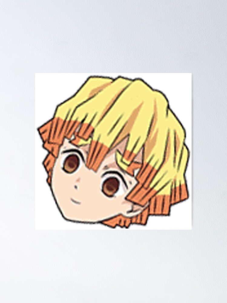 "Demon Slayer Zenitsu face" Poster by GravityZeRo | Redbubble