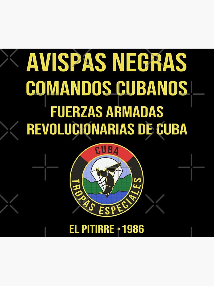 "Cuba Army Black Wasp Cuban Special Forces #1987" Sticker for Sale by ...