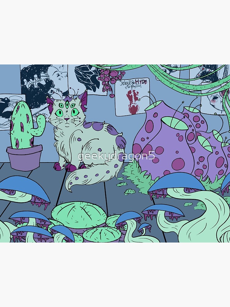 "Alien Cat " Poster for Sale by geekydragon5 | Redbubble
