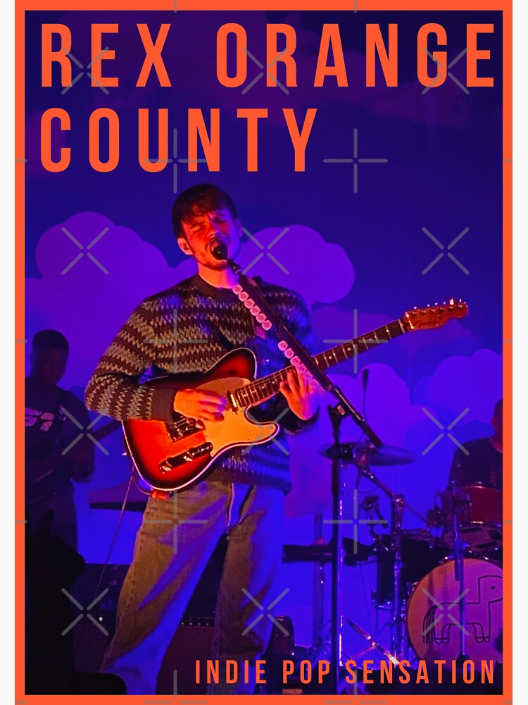 "rex orange county poster design" Sticker by curlinashop | Redbubble