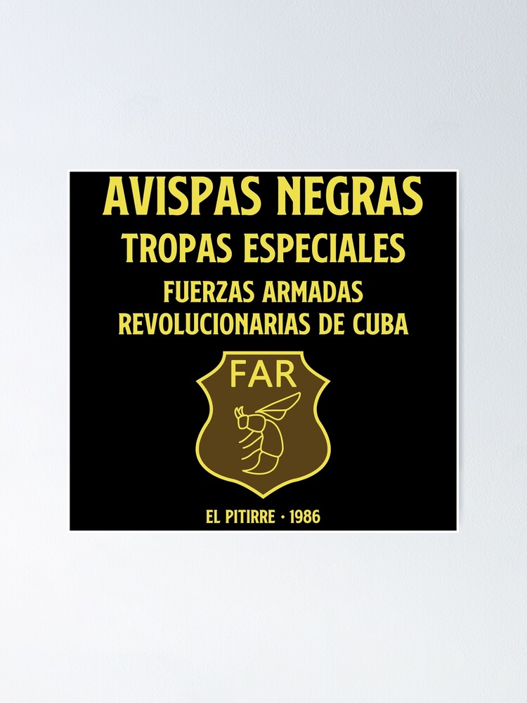 "Cuba Army Black Wasp Cuban Special Forces #1986" Poster for Sale by ...