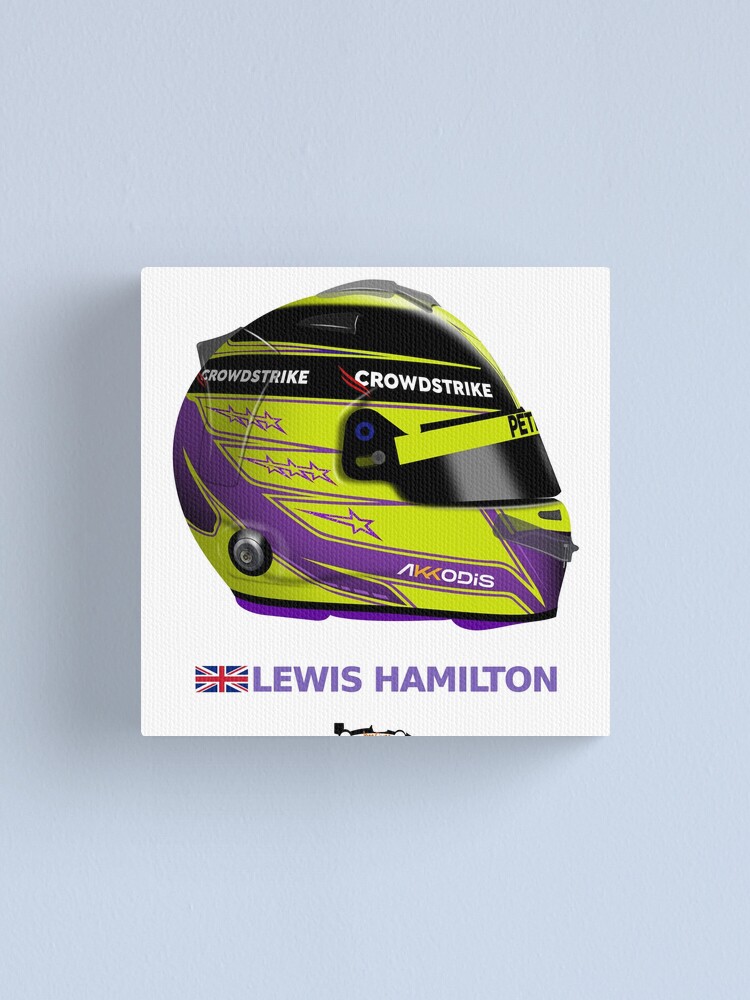 "Lewis Hamilton - 2022 Helmet ( NO MONSTER LOGO )" Canvas Print for ...