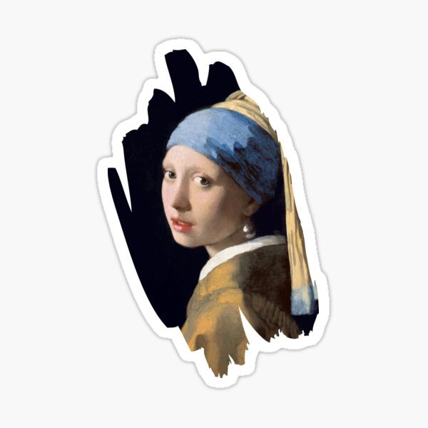 "Girl With A Pearl Earing" Sticker for Sale by RigorAtev | Redbubble