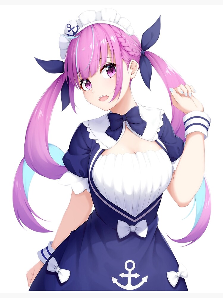 "Minato Aqua Hololive Cute Maid Anime Girl" Poster by Risumu | Redbubble