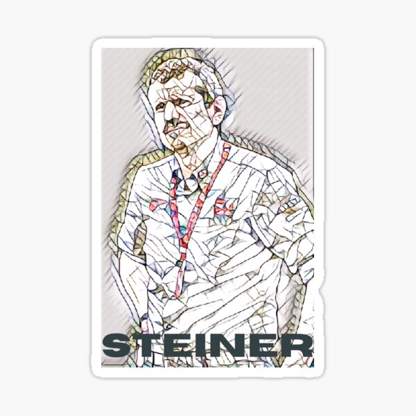 "Guenther Steiner" Sticker by vaske-bros | Redbubble