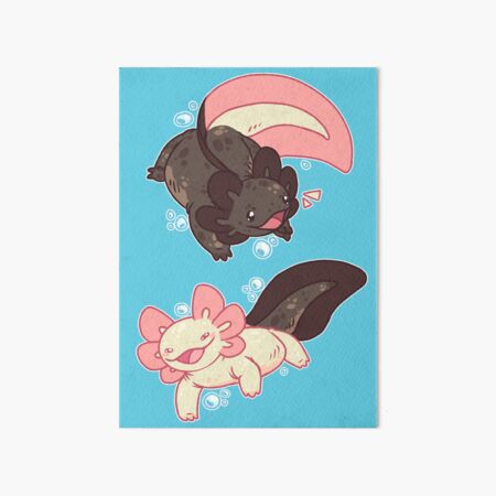 "Firefly Axolotls" Art Board Print for Sale by XTrashNoodlex | Redbubble