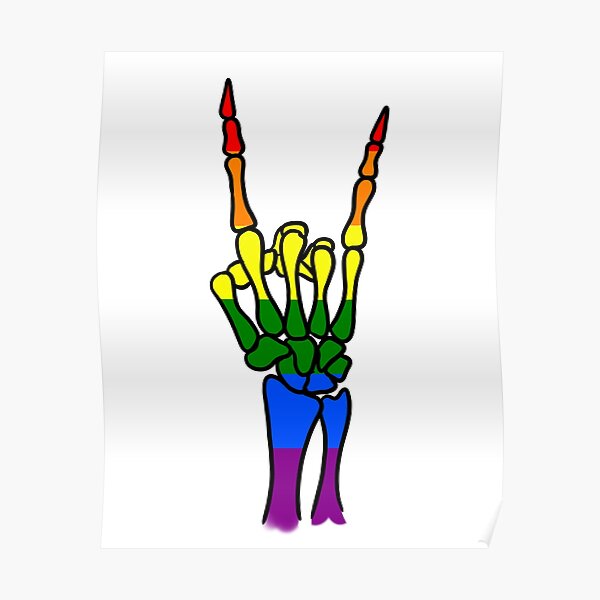 "Pride Skeleton hand (LGBTQ)" Poster by BrokenRibs2226 | Redbubble