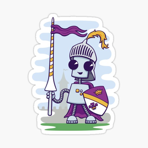 "Ned the Knight" Sticker for Sale by DoodleDojo | Redbubble
