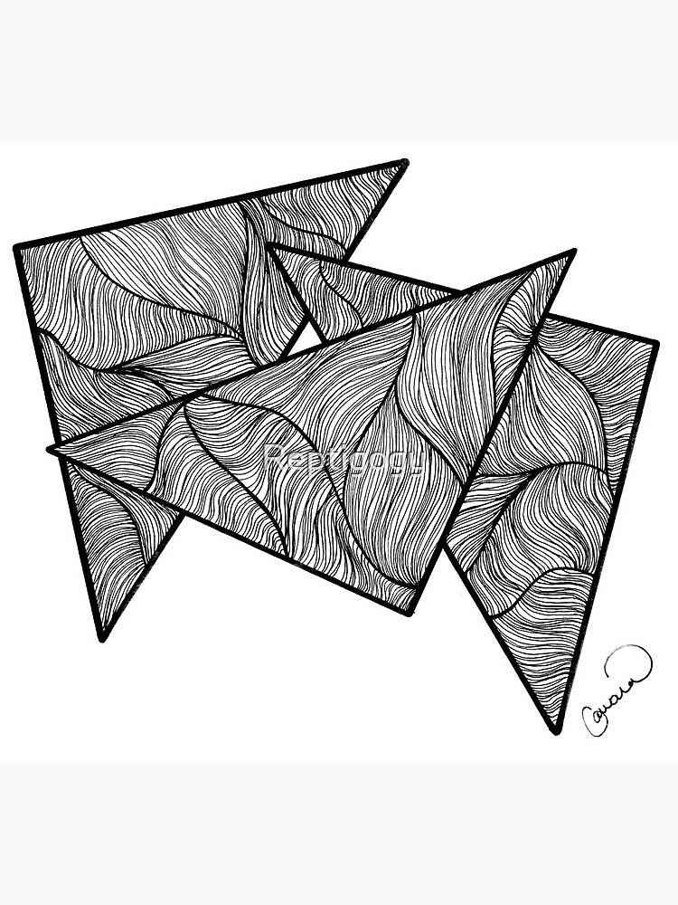 "Triangle Tangle" Poster for Sale by Reptigogy | Redbubble