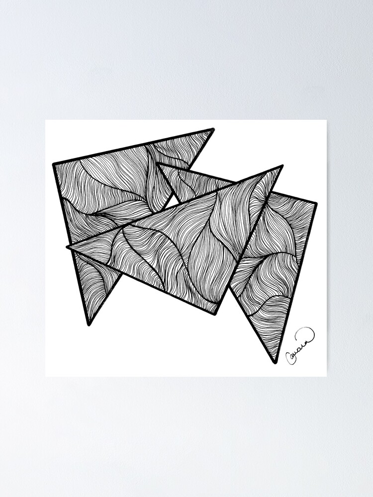 "Triangle Tangle" Poster for Sale by Reptigogy | Redbubble