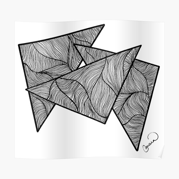 "Triangle Tangle" Poster for Sale by Reptigogy | Redbubble