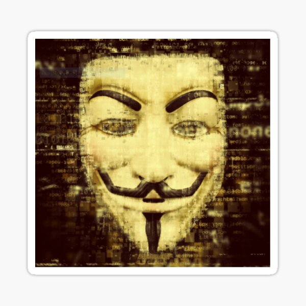 "anonymous" Sticker by AleksandarD | Redbubble