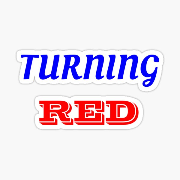 "Turning red" Sticker by Jemerie | Redbubble