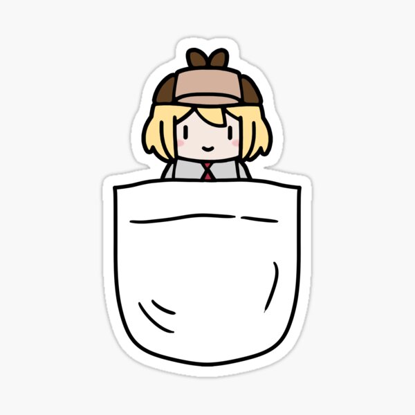 "Smol Ame Pocket" Sticker by CCCDesign | Redbubble