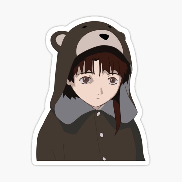 "Lain Iwakura" Sticker by ofradj | Redbubble