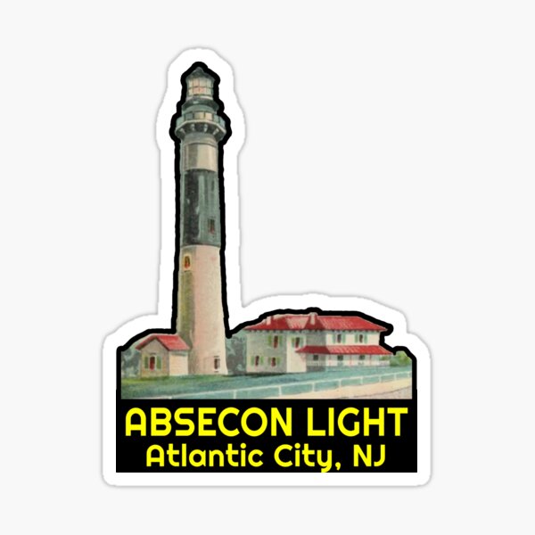 "Absecon Light Decal Sticker Vinyl Atlantic City New Jersey Lighthouse ...