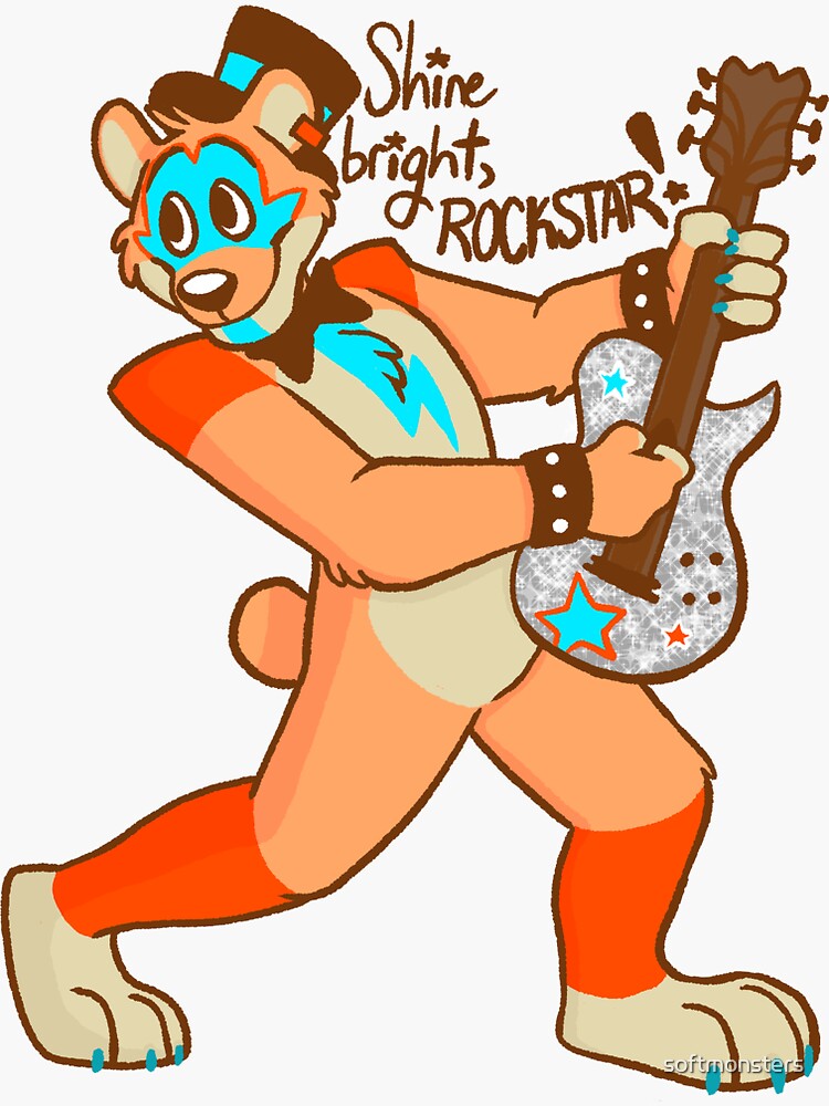 "Shine bright, rockstar! Freddy" Sticker for Sale by softmonsters ...