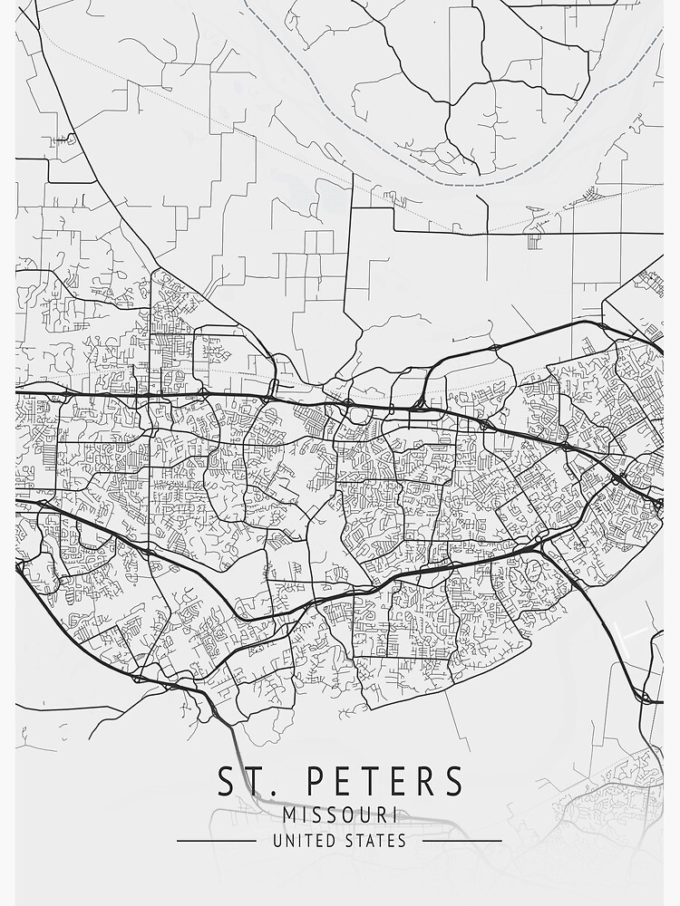 "St. Peters - Missouri - US Gray City Map" Poster for Sale by ...