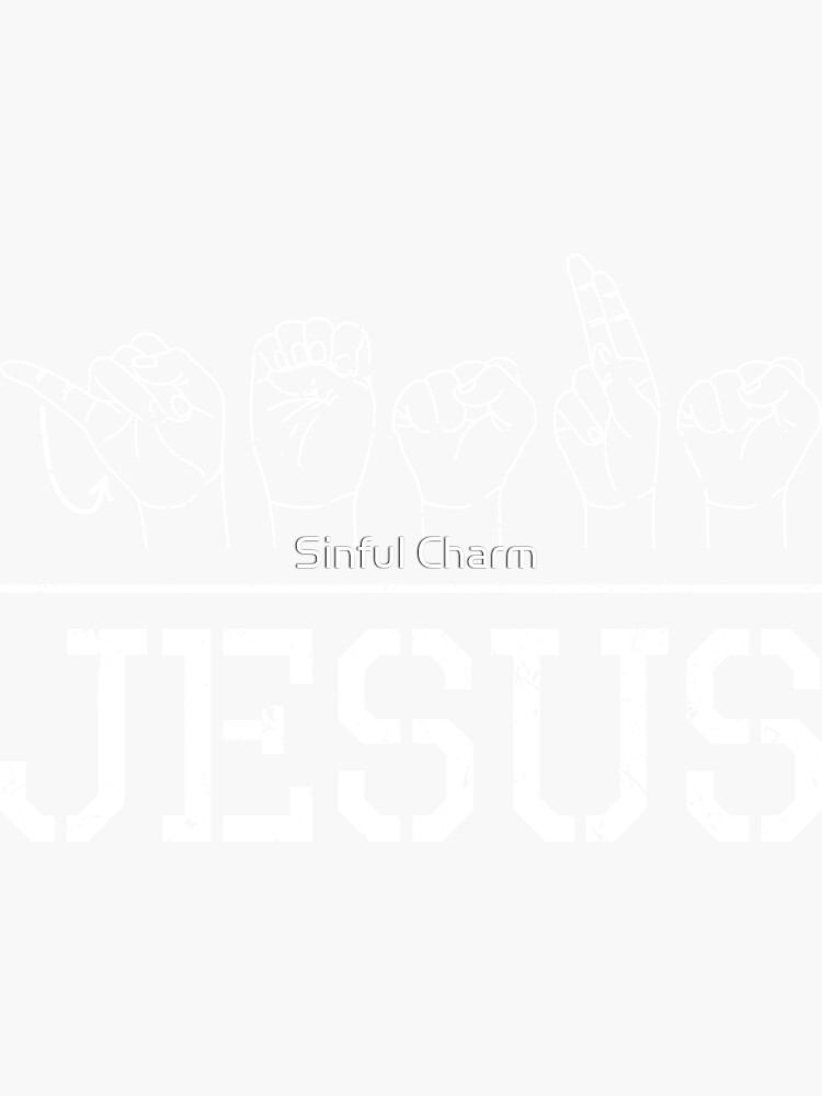 "Jesus Sign Language ASL Deaf Interpreter Christian Religious" Sticker ...