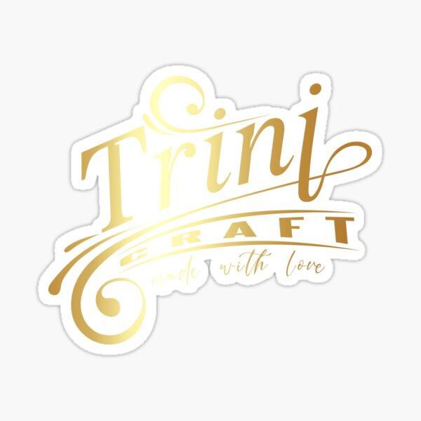 "Trini Craft made with love" Sticker for Sale by TriniCraft | Redbubble