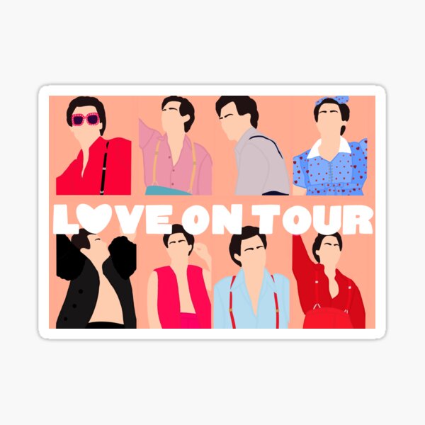 "Love On Tour" Sticker by G-Graphicss | Redbubble