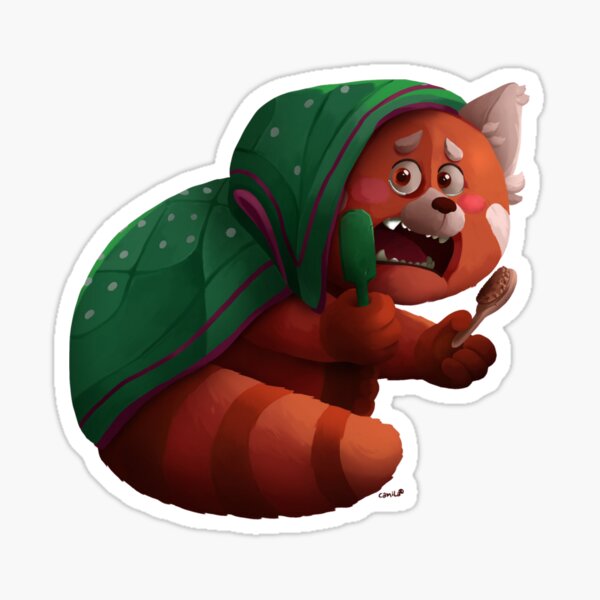 "Red Panda - Turning Red" Sticker for Sale by Jacklong10 | Redbubble