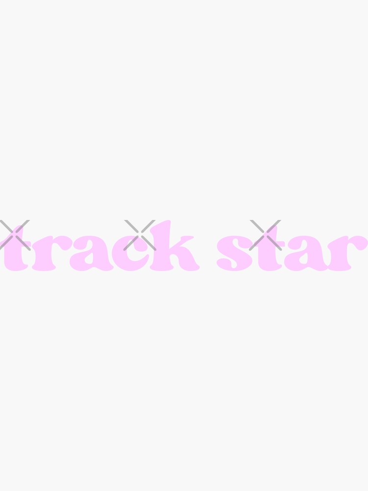 "Pink Track Star" Sticker by jessicaleah15 | Redbubble