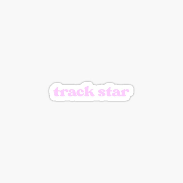 "Pink Track Star" Sticker by jessicaleah15 | Redbubble