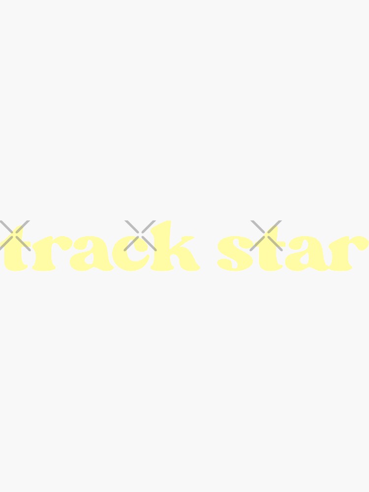 "Yellow Track Star" Sticker by jessicaleah15 | Redbubble