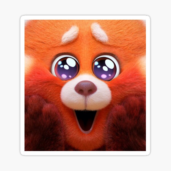 "Face cute Turning Red" Sticker by Jacklong10 | Redbubble