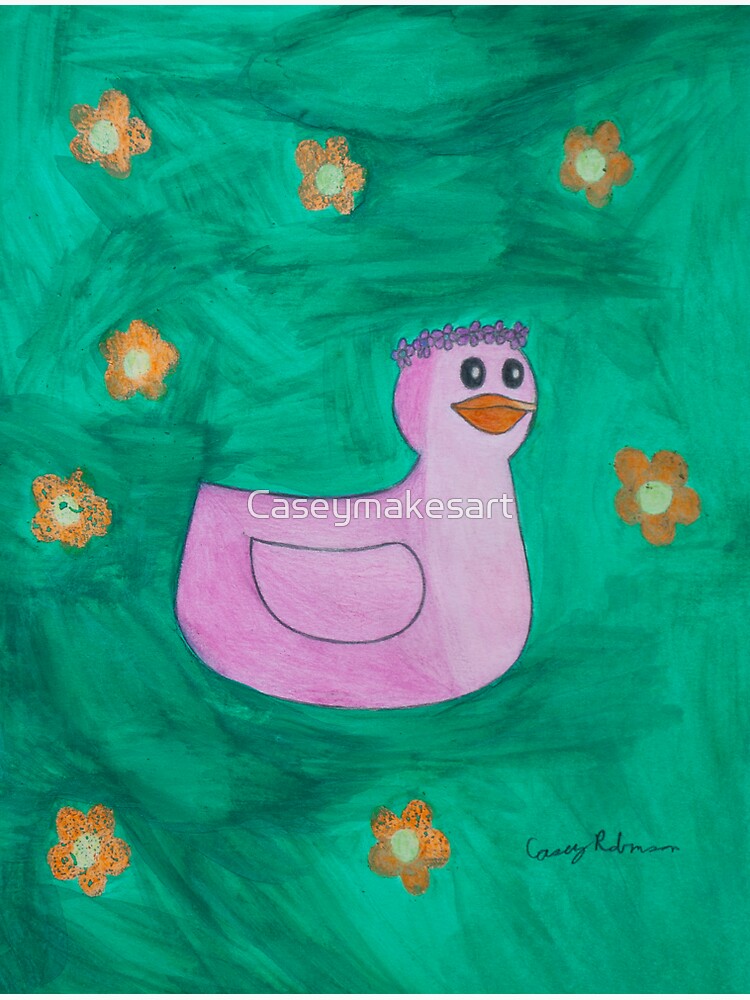"Spring Rubber Duckie 1" Sticker by Caseymakesart | Redbubble
