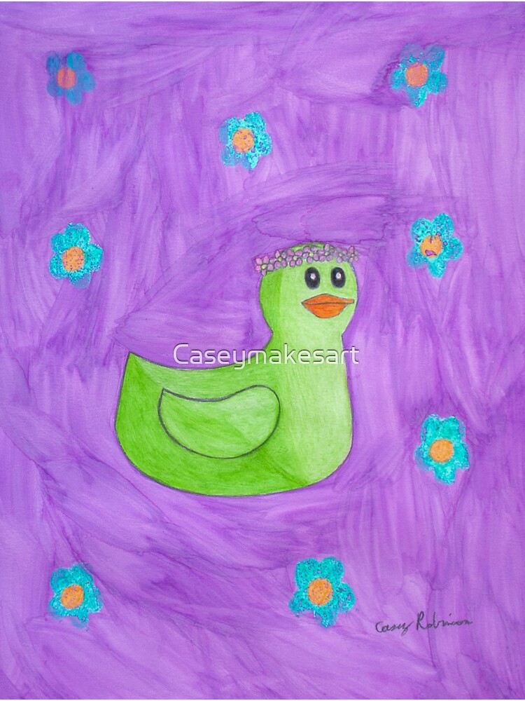 "Spring Rubber Duckie 2" Sticker by Caseymakesart | Redbubble