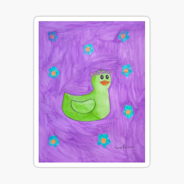 "Spring Rubber Duckie 2" Sticker by Caseymakesart | Redbubble