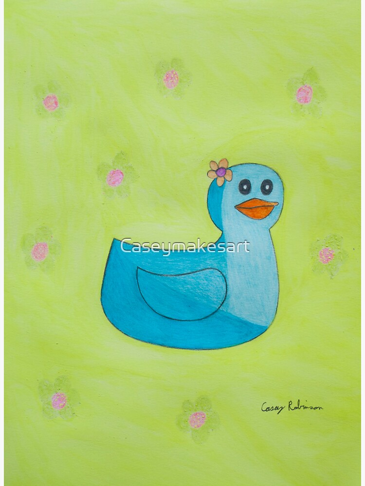 "Spring Rubber Duckie 3" Sticker by Caseymakesart | Redbubble