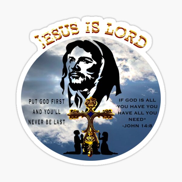 "Jesus Is Lord - Jesus Is Lord Gold Font - Gold Font " Sticker for Sale ...