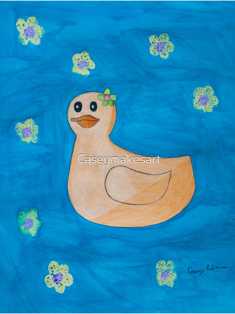 "Spring Rubber Duckie 4" Sticker by Caseymakesart | Redbubble