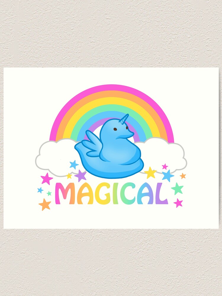 "Magical Rainbow Peeps - Blue Unicorn Pegasus Peep Chick Pastel" Art ...